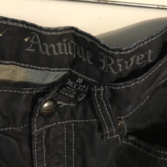 Antique Rivet | Jeans | Antique River Mens Jeans Dark Blue 36x32 | Poshmark